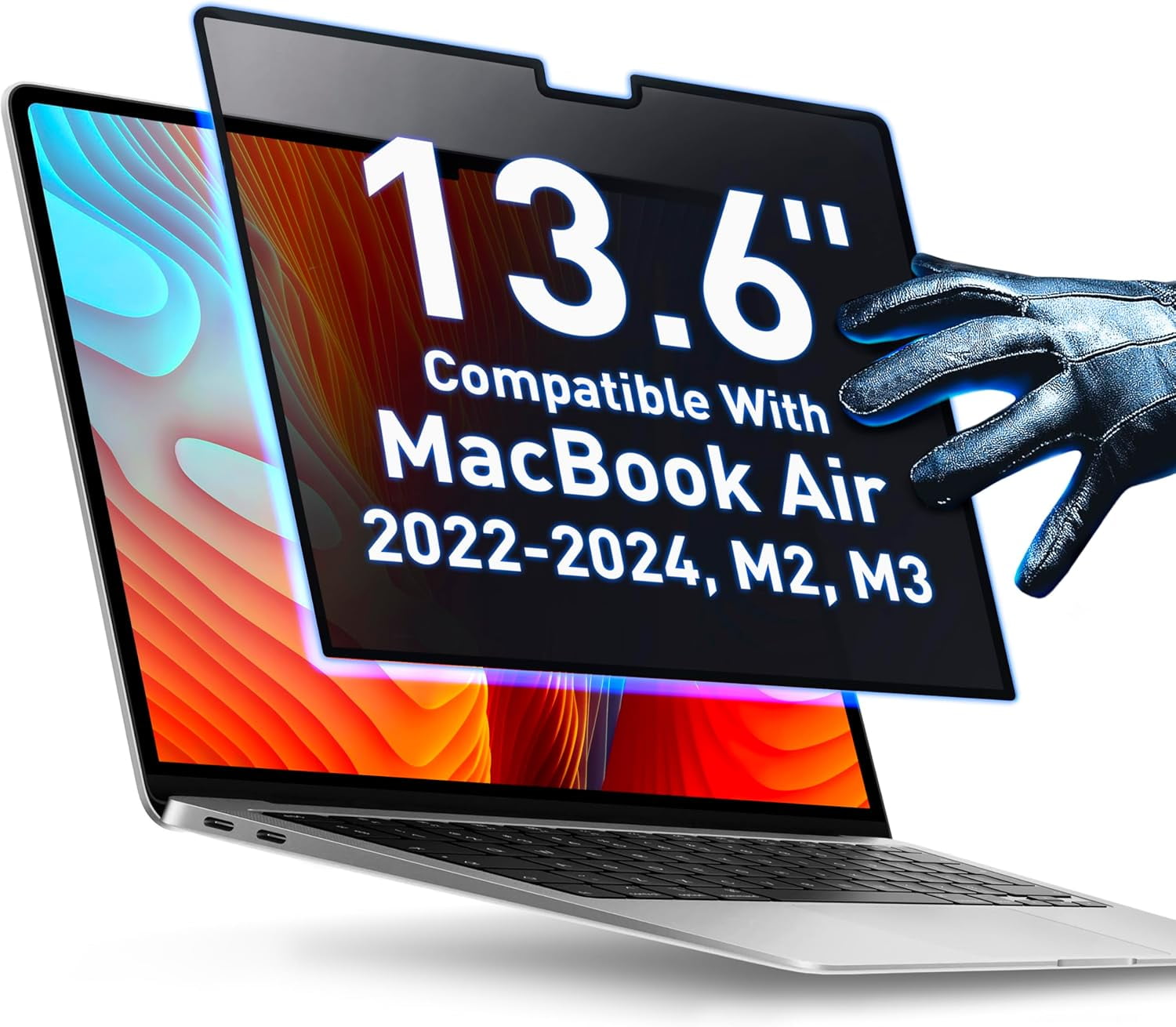 Magnetic Privacy Screen Compatible With MacBook Air 13.6" 2022, 2023 ...