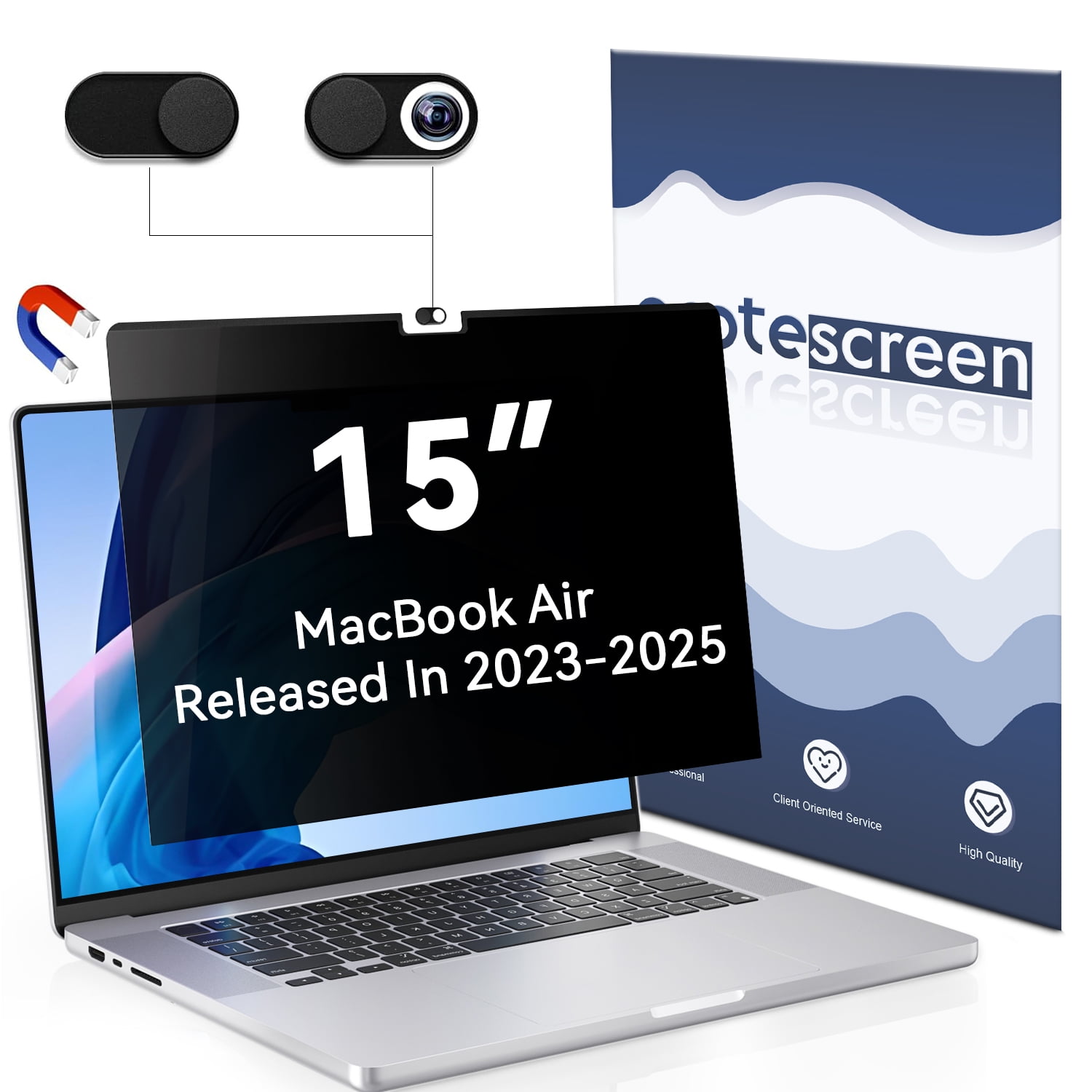 Magnetic Privacy Screen For MacBook Air 15 Inch 2023 2025 M2 M3 M4 Magnetic Privacy Screen For MacBook Air 15 Inch 2023 2025 M2 M3 M4