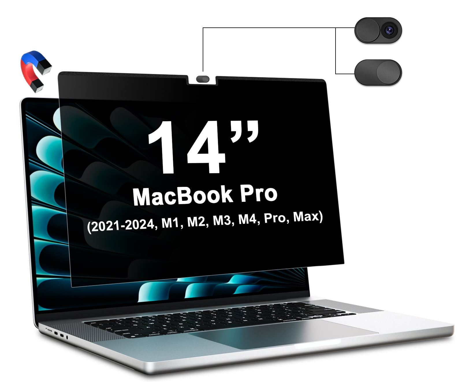 Magnetic Privacy Screen for MacBook Pro 14 Inch (2021-2024, M1, M2, M3 ...