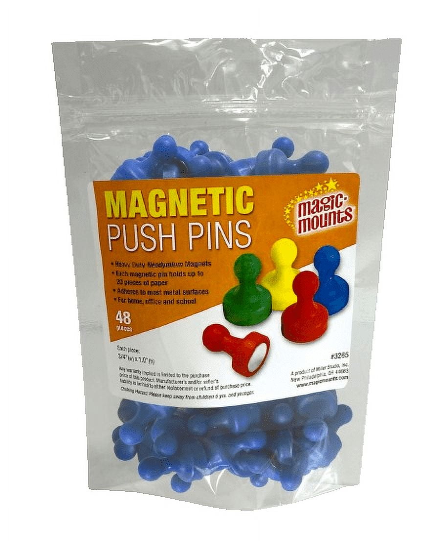 Magnetic Push Pins Neodymium (12 ct.) Blue - Walmart.com