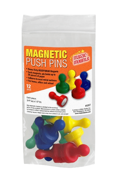 Magnetic Push Pins Neodymium (12 ct.) multi colors - Walmart.com