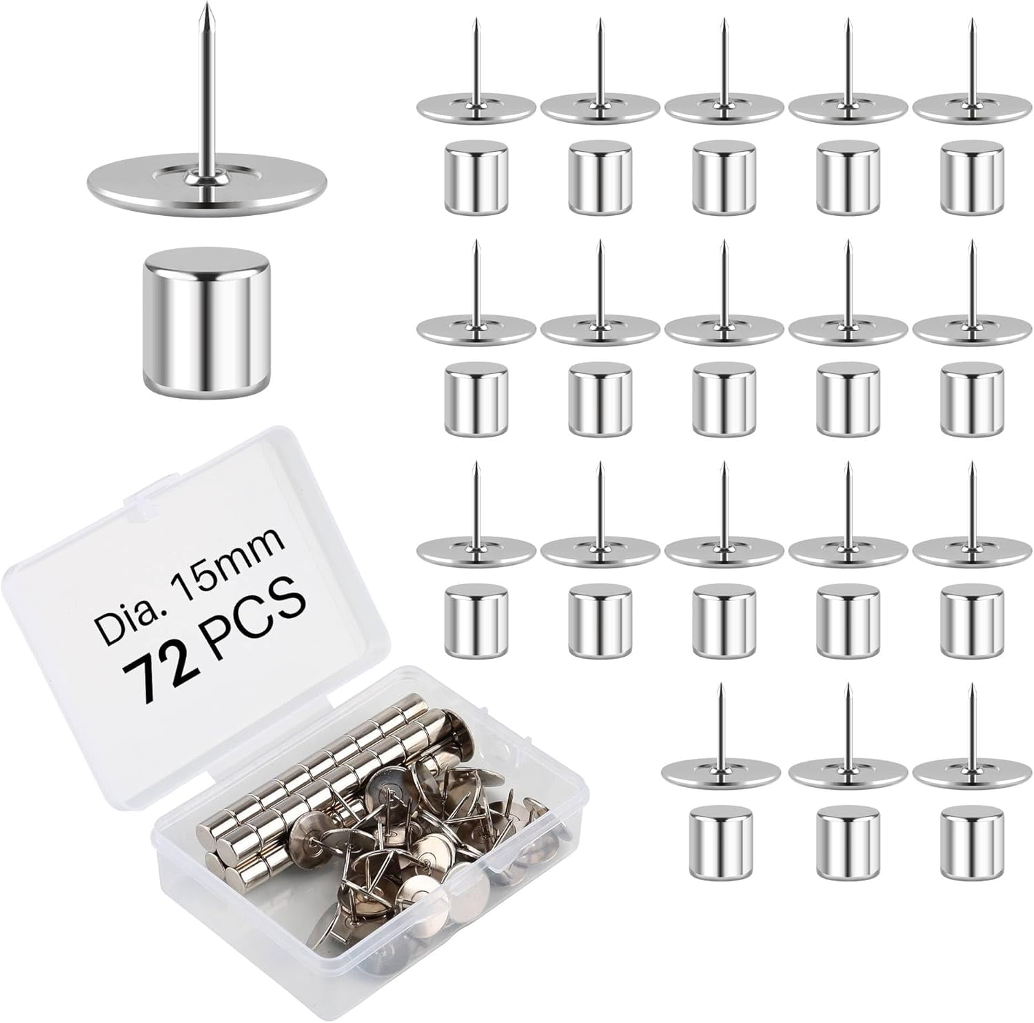 Magnetic Push Pins, Poster Hangers, Magnetic Picture Hangers, Push Pin ...