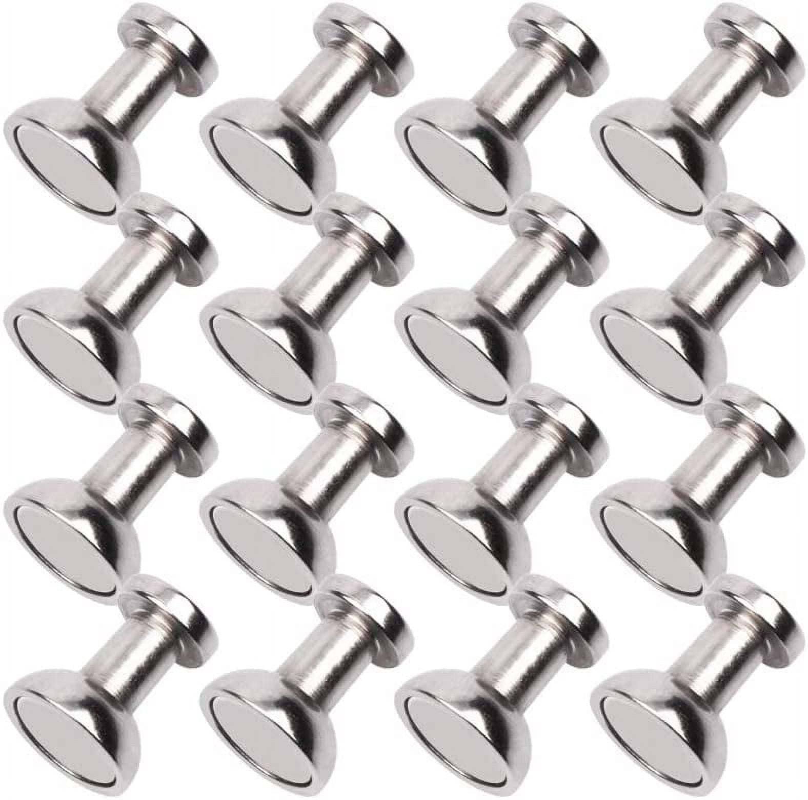 Magnetic Push Pins for Refrigerator Magnets, 16pcs Brushed Nickel for ...
