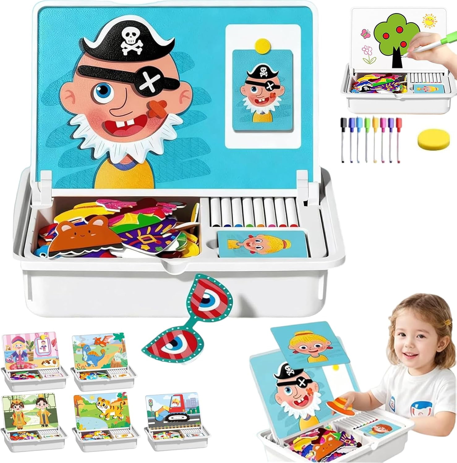 Magnetic Puzzle Learning Building Block Toys, Magnetic Puzzles Face ...
