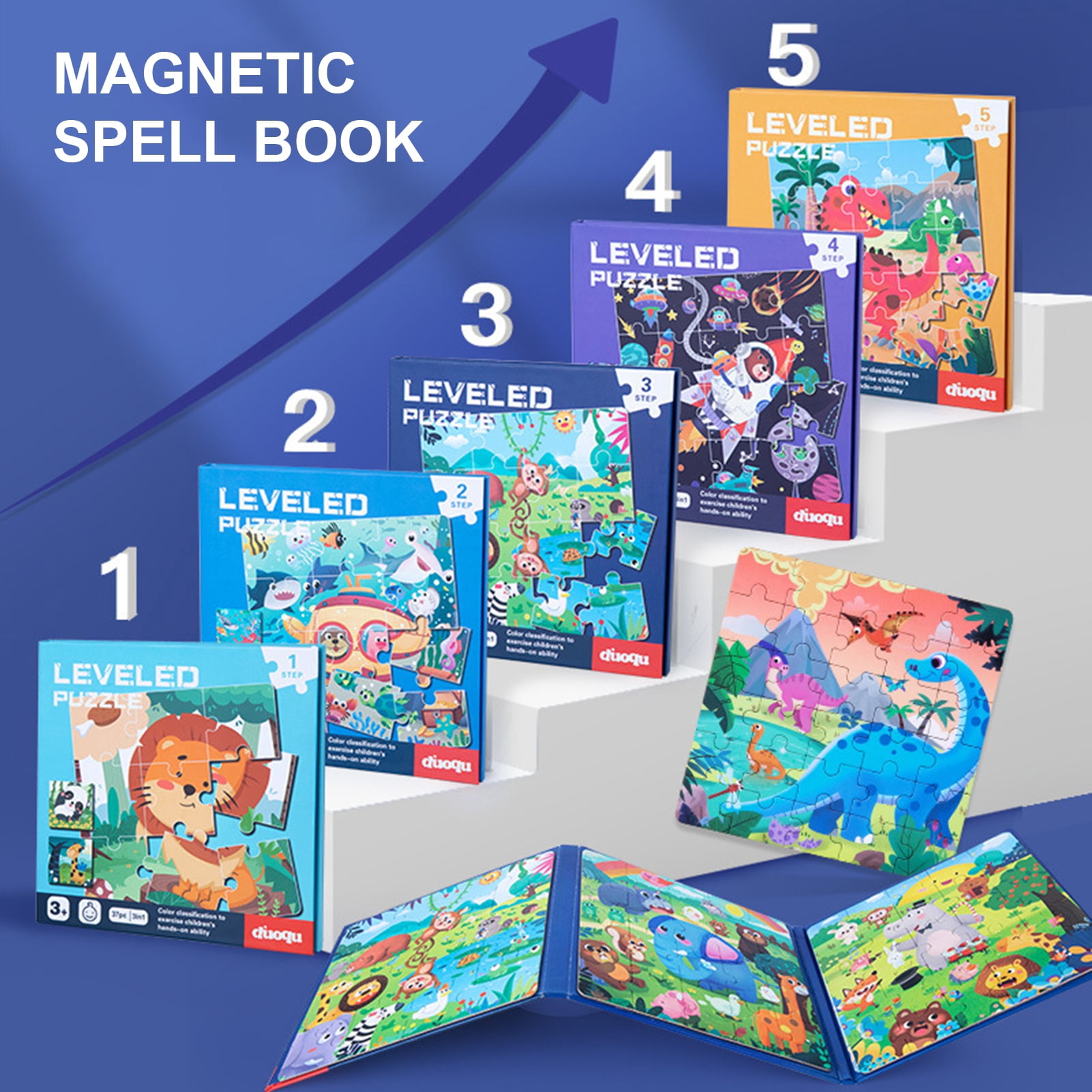 Magnetic Puzzle Smooth Surface Bright Color Preschool Kids Folding ...