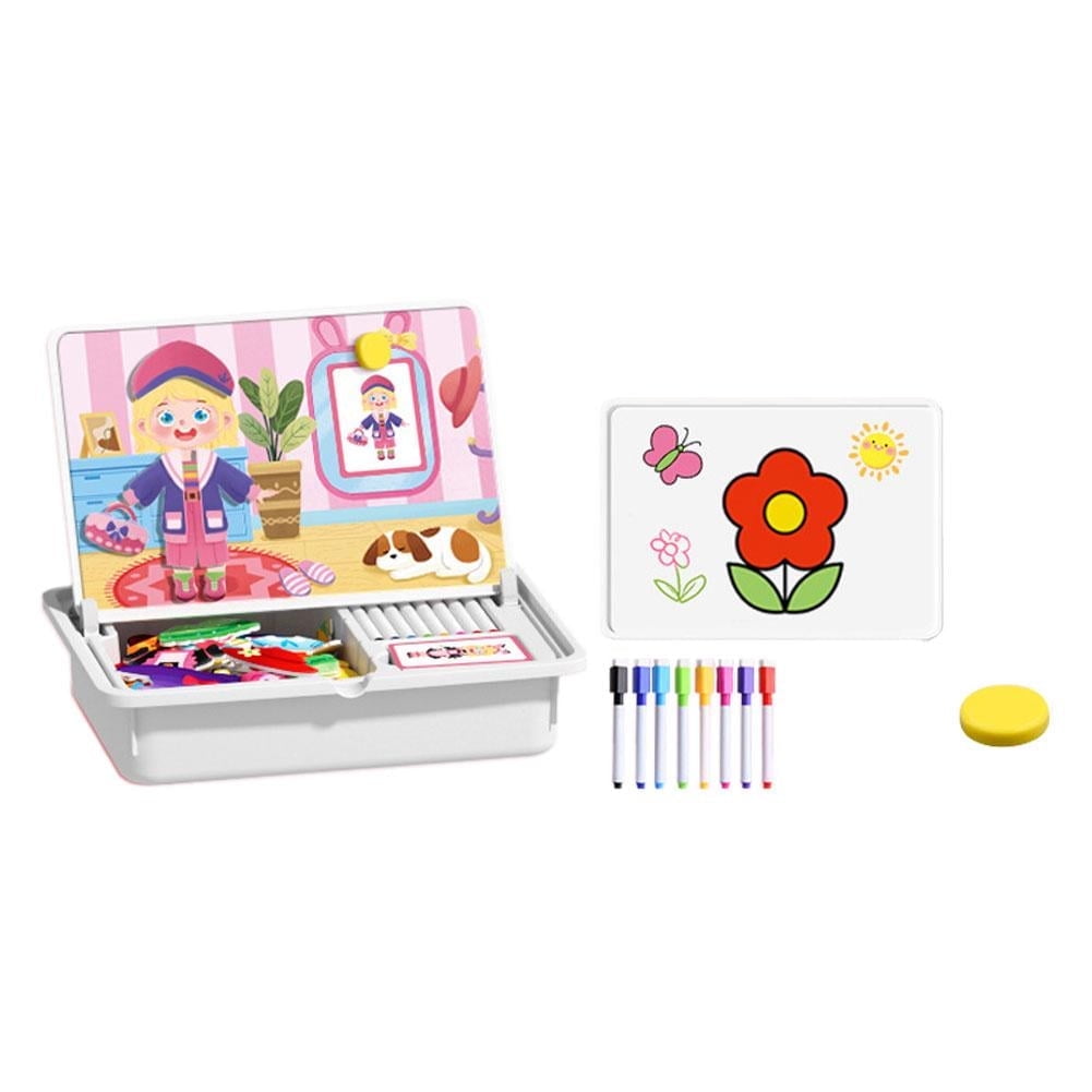 Magnetic Puzzles Face Dress Up Travel Game - Double-Sided Preschool ...