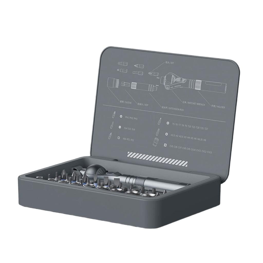 Magnetic Ratcheting Screwdriver Set 40 in 1 Interchangeable Bit 180 ...