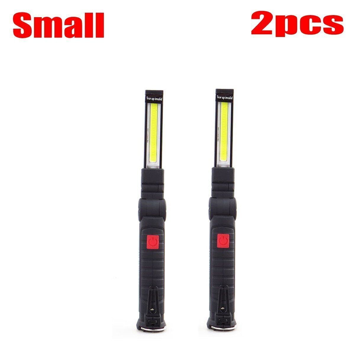 Magnetic Rechargeable COB LED RED Work Light Lamp Flashlight Folding ...