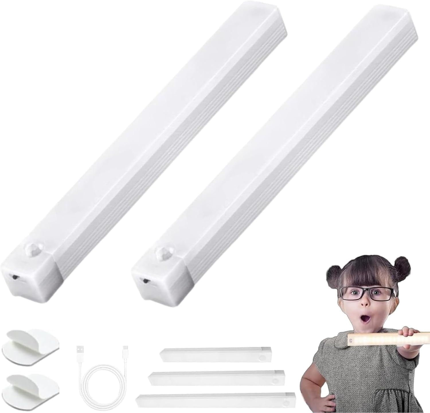 Magnetic Rechargeable LED Motion Sensor Lights – 3 Color Temperature ...