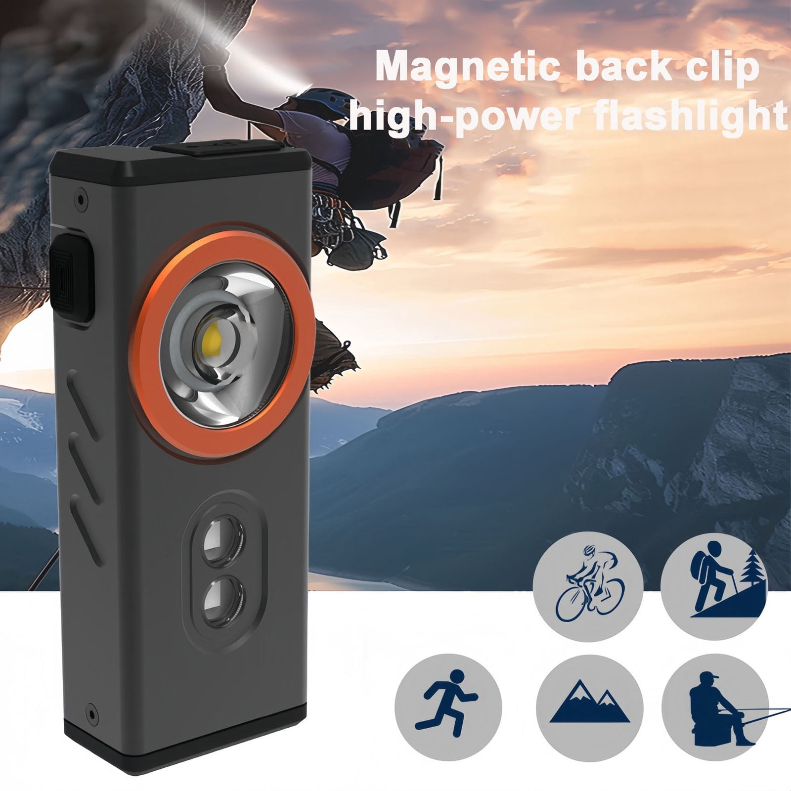 Magnetic Rechargeable Work Light Flashlight | 500 Lumen LED Beam, RGB ...