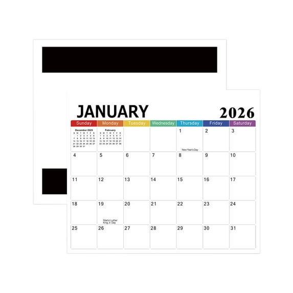 Magnetic Refrigerator Calendar 2026-2027 | 18-Month Monthly Planner ...