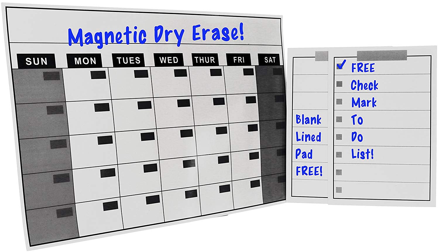 Magnetic Refrigerator Dry Erase Calendar - Weekly Chore List Grocery ...
