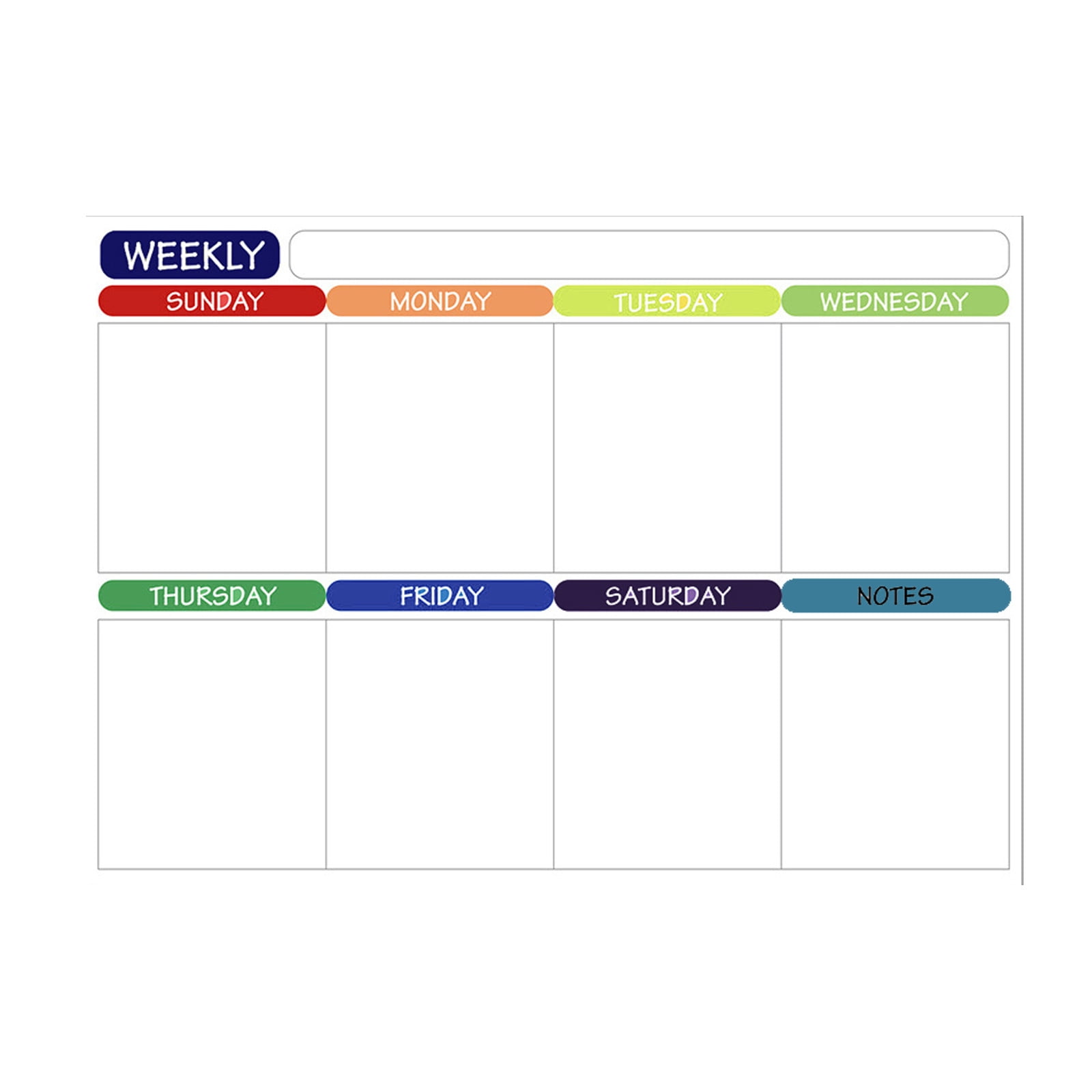 Refrigerator Planner, Reusable Whiteboard for Weekly/Monthly Scheduling ...