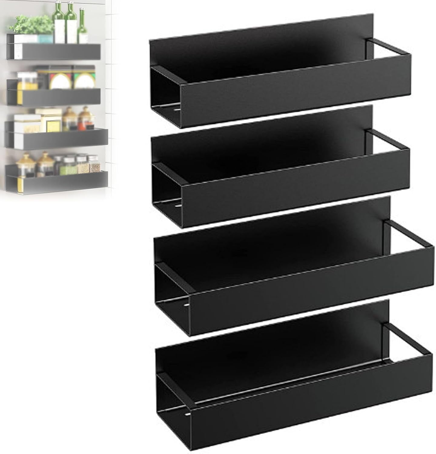 Magnetic Refrigerator Shelf, Spice Rack Organizer for Fridge, Magnet ...