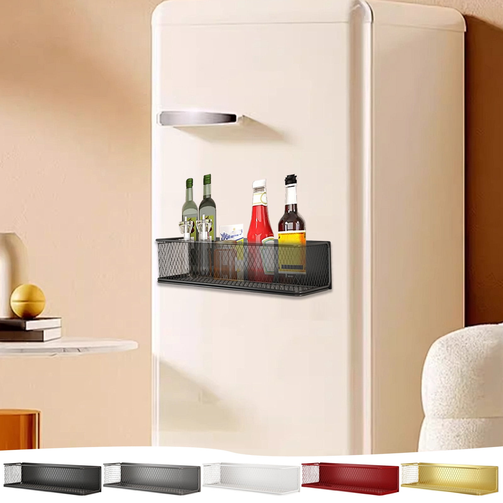 Magnetic Refrigerator Side Storage Rack | Strong Magnet Suction ...