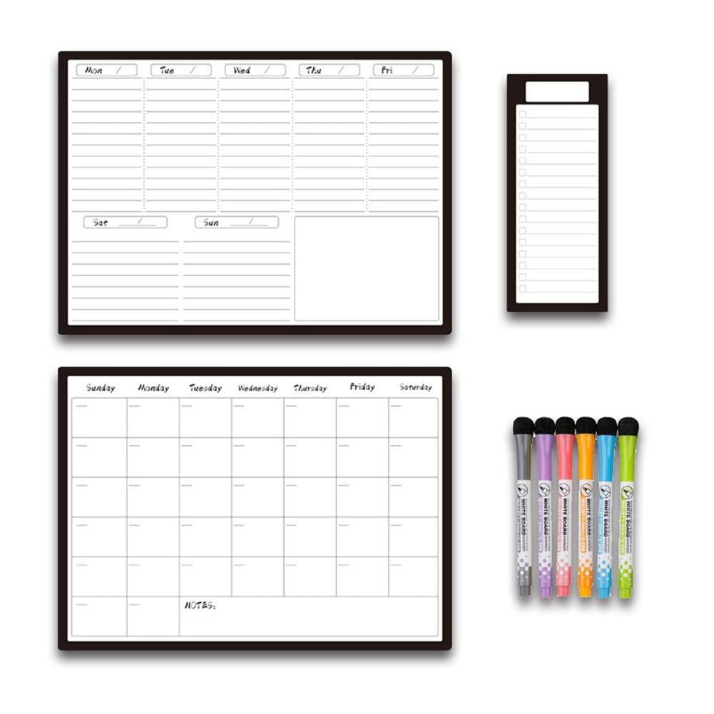 Magnetic Refrigerator Sticker Planner Set Weekly Plan Calendar For ...