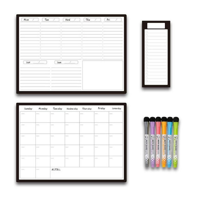 Magnetic Refrigerator Sticker Planner Set Weekly Plan Calendar For ...