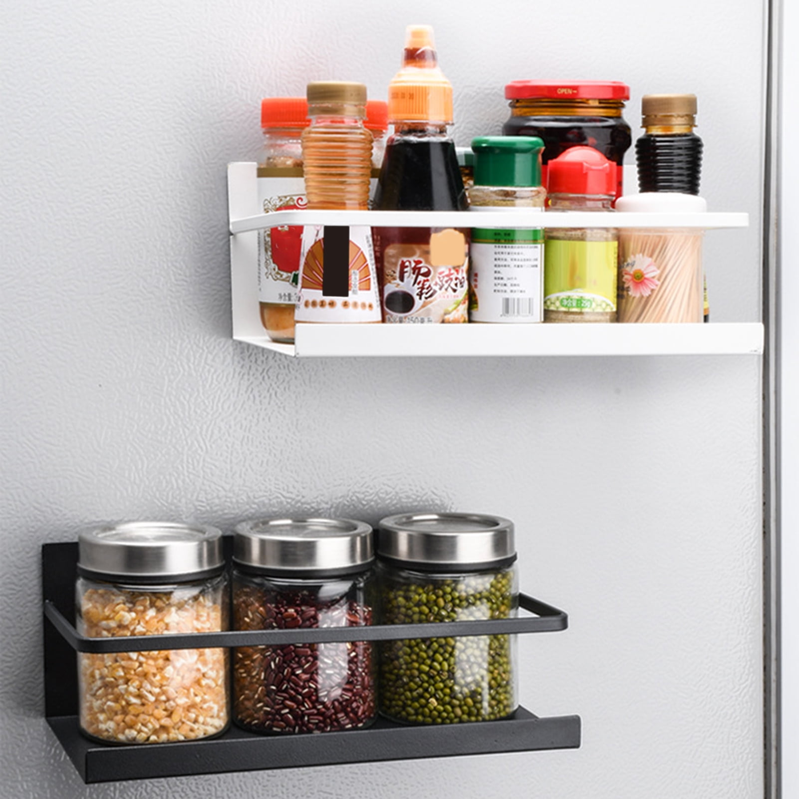 Magnetic Refrigerator Storage Rack Fridge Spice Holder Rustproof ...
