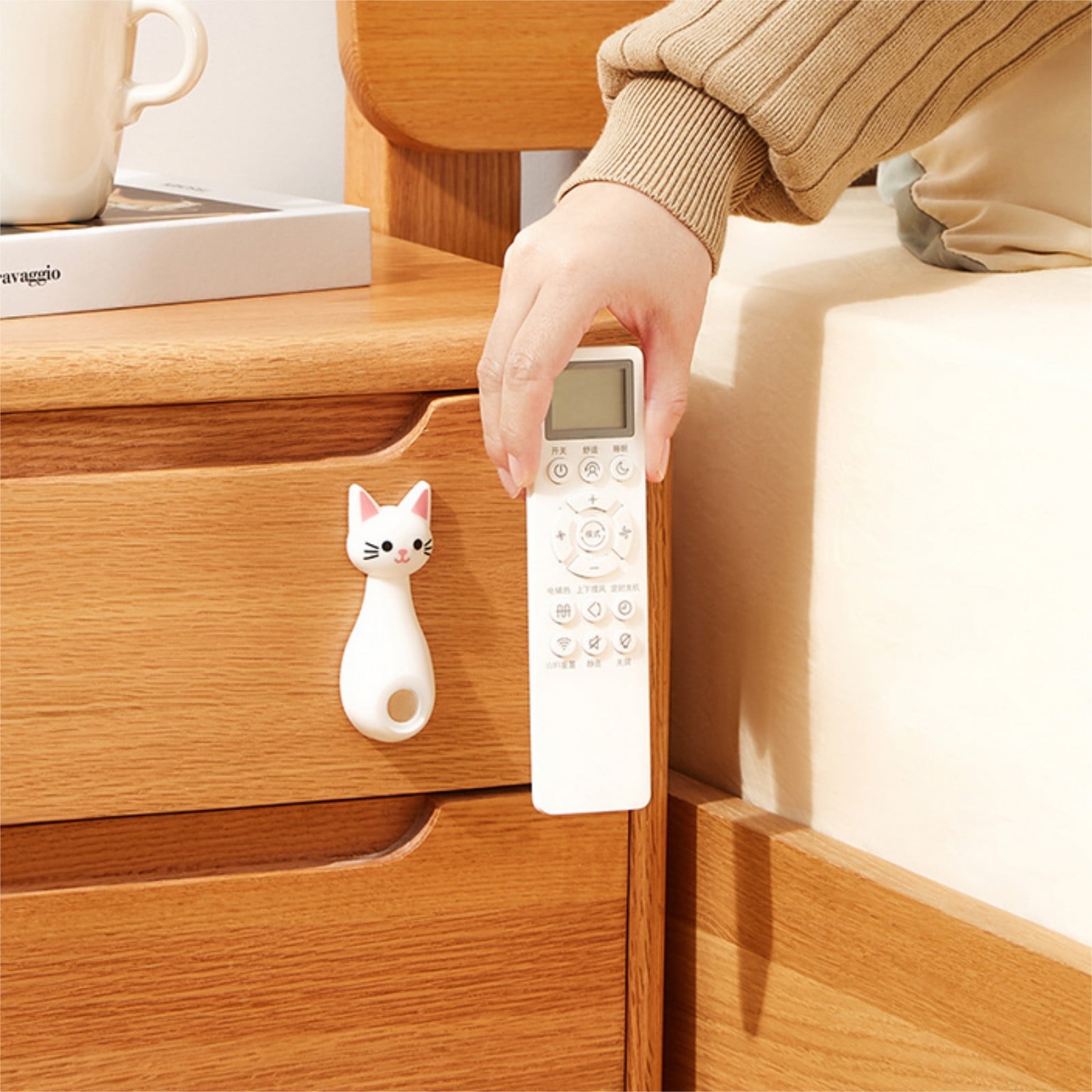 Magnetic Remote Control Holder with Rust, No Drilling Needed Wall Mount ...