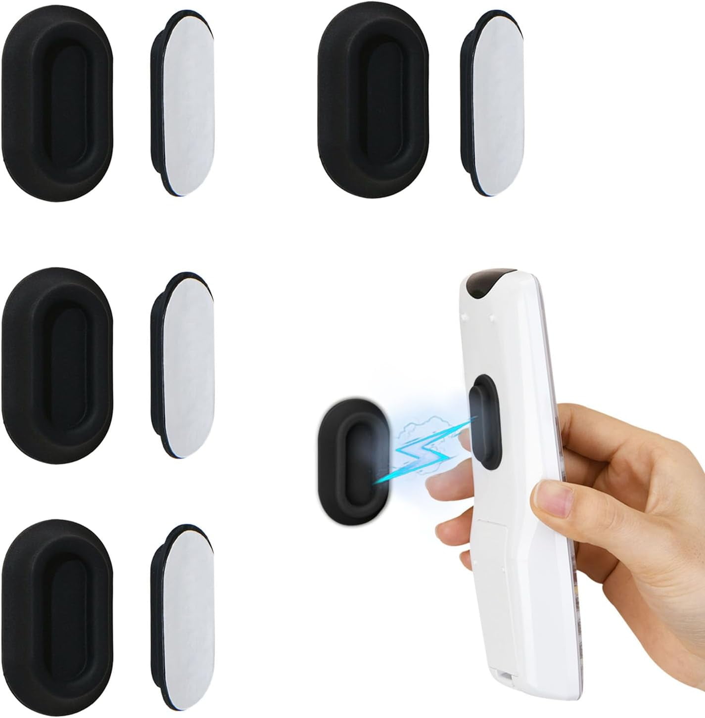 Magnetic Remote Control Holder Wall Mount - 4 Pcs No Drill Self ...