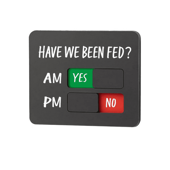 Magnetic & Reusable Pet Feeding Reminder Board - AM/PM Daily Meal ...