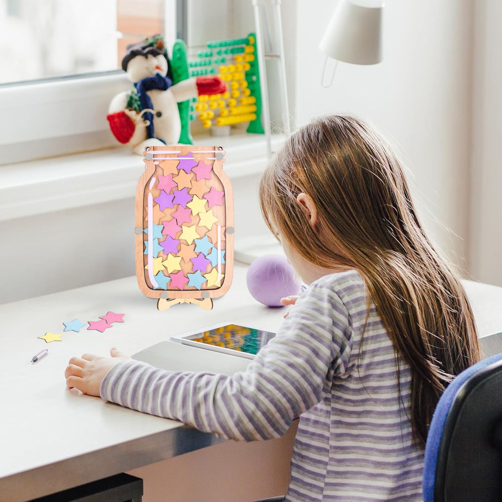 Magnetic Reward Jar Star Reward Jar Set for Kids Potty Training Reward ...