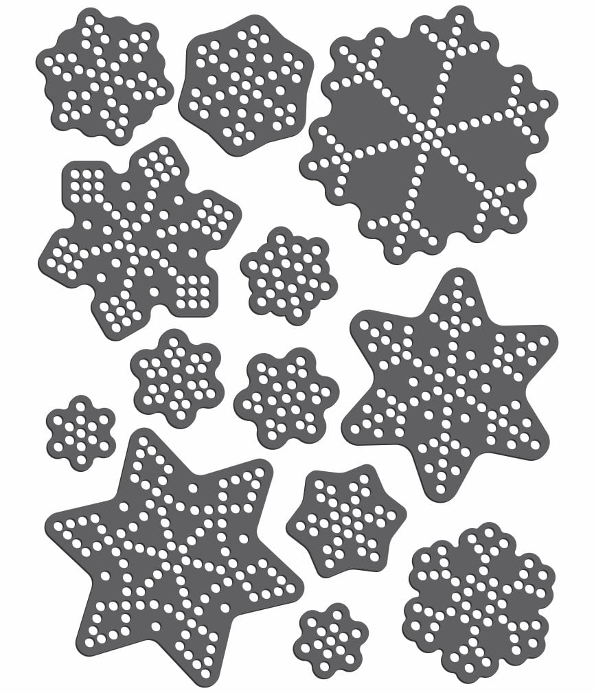 Magnetic Rhinestone Template Set - SNOWFLAKES 1" to 4" - Walmart.com
