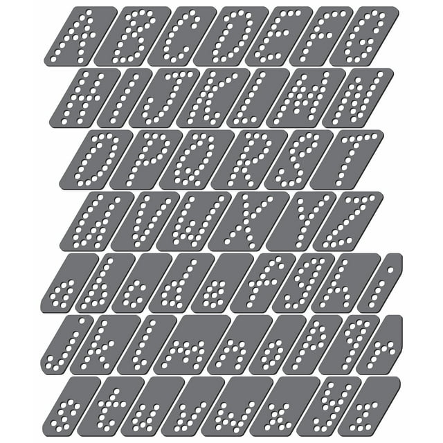 Magnetic Rhinestone Template(s) - FONT - SCRIPT 1.25" - Walmart.com