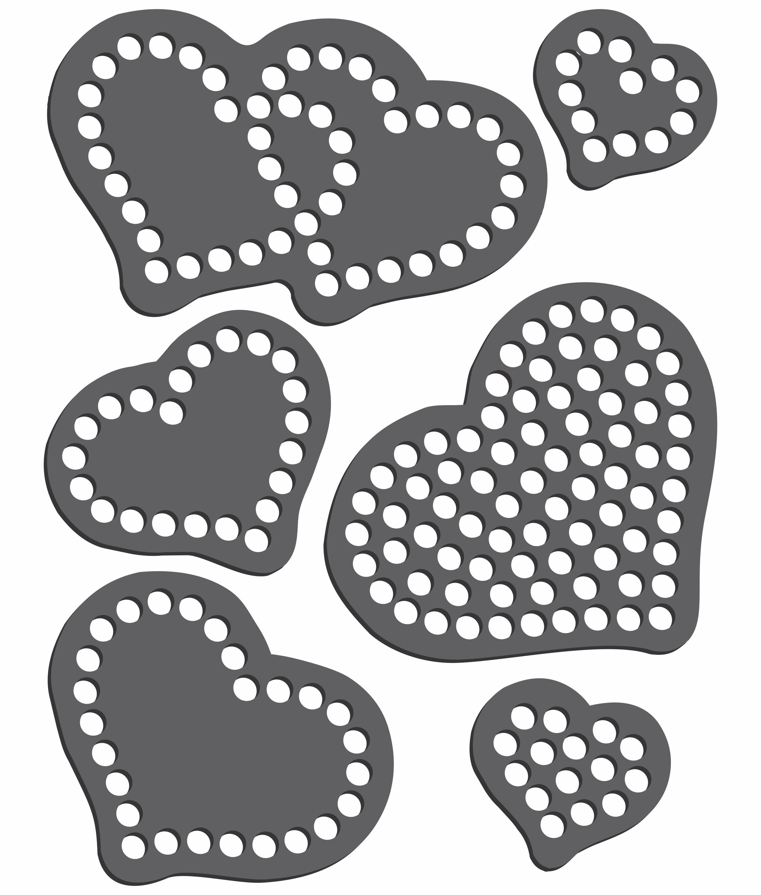 Magnetic Rhinestone Template(s) - HEARTS - Walmart.com