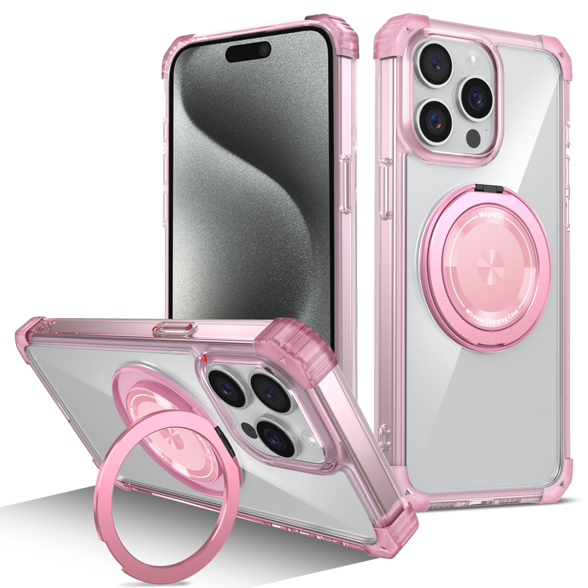 Magnetic Ring Case for iPhone 12 Pro / iPhone 12 6.1", Built-in Metal ...