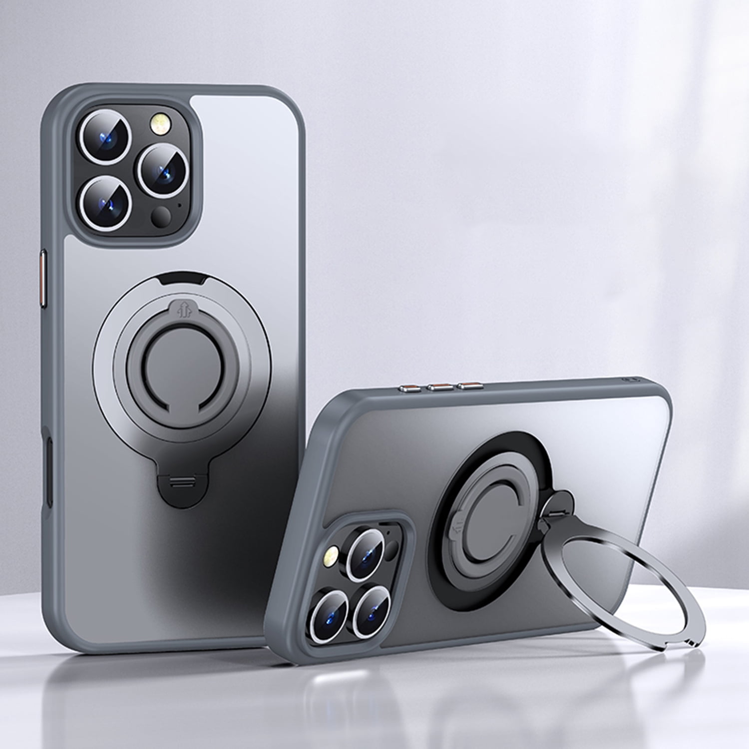 Magnetic Ring Stand for iPhone 15 Pro Case, Silicone Finger Ring Grip ...
