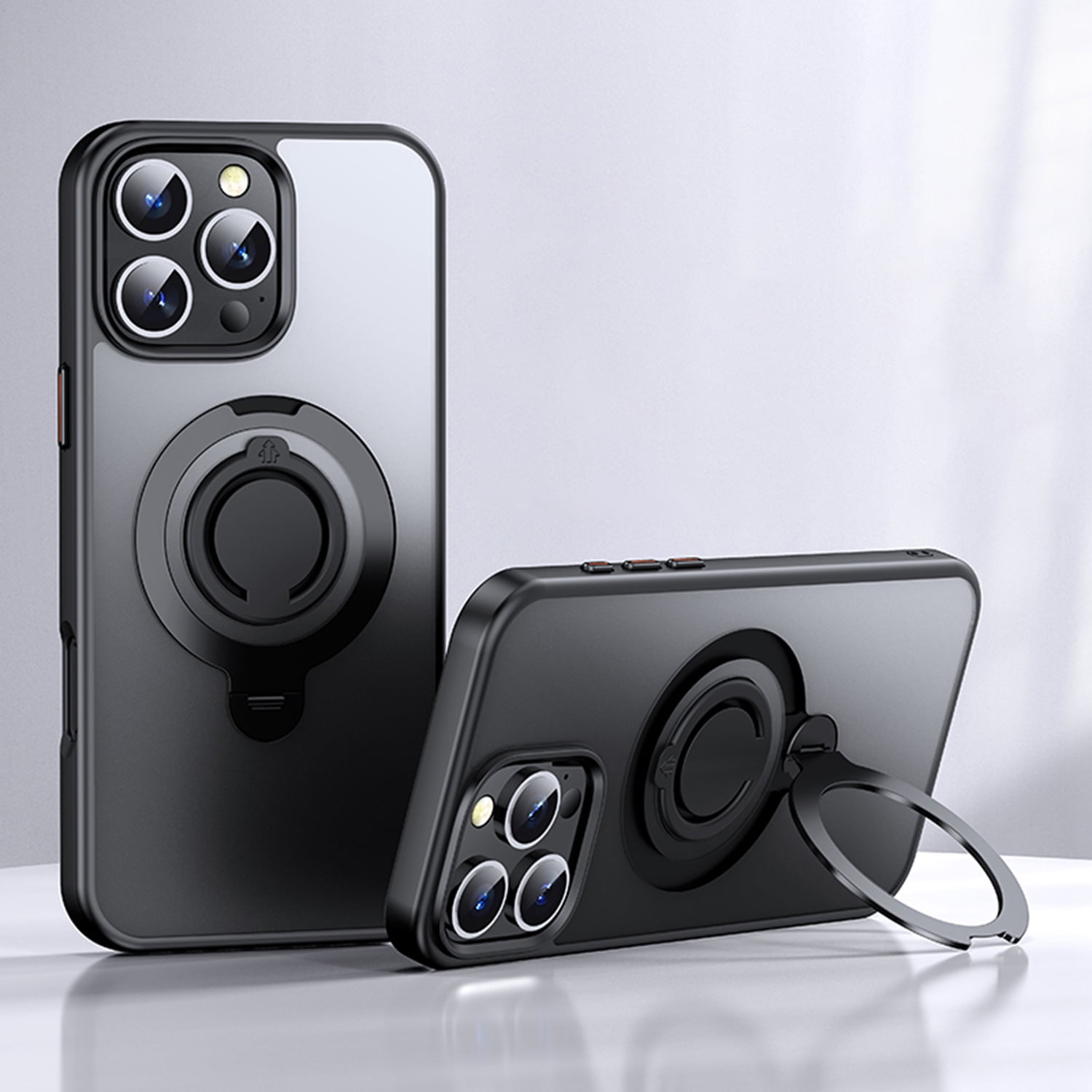 Magnetic Ring Stand for iPhone 16 Pro Max Case, Silicone Finger Ring ...