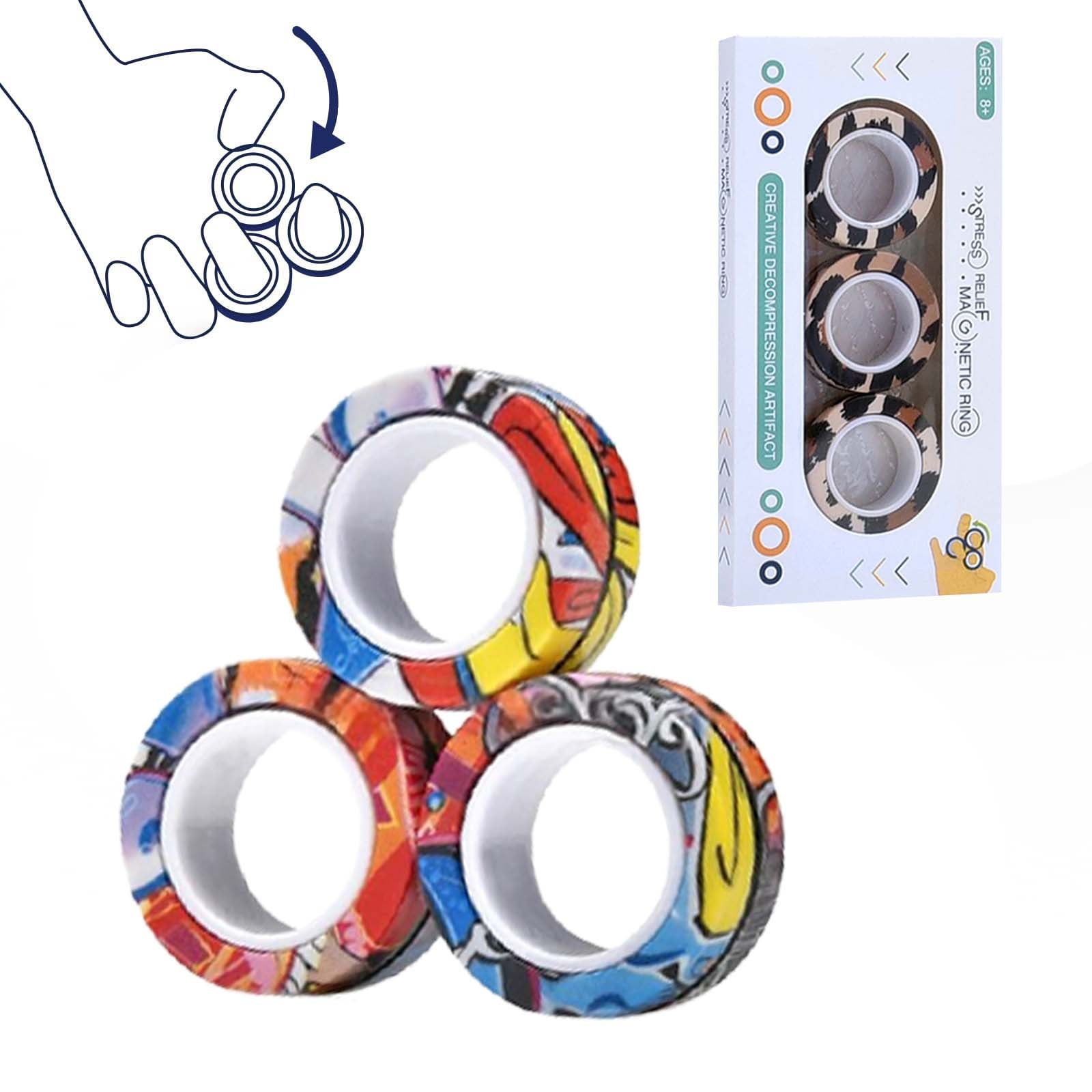 Magnetic Rings Fidget Toy Set – Ideal for Anxiety Relief & Focus | ADHD ...