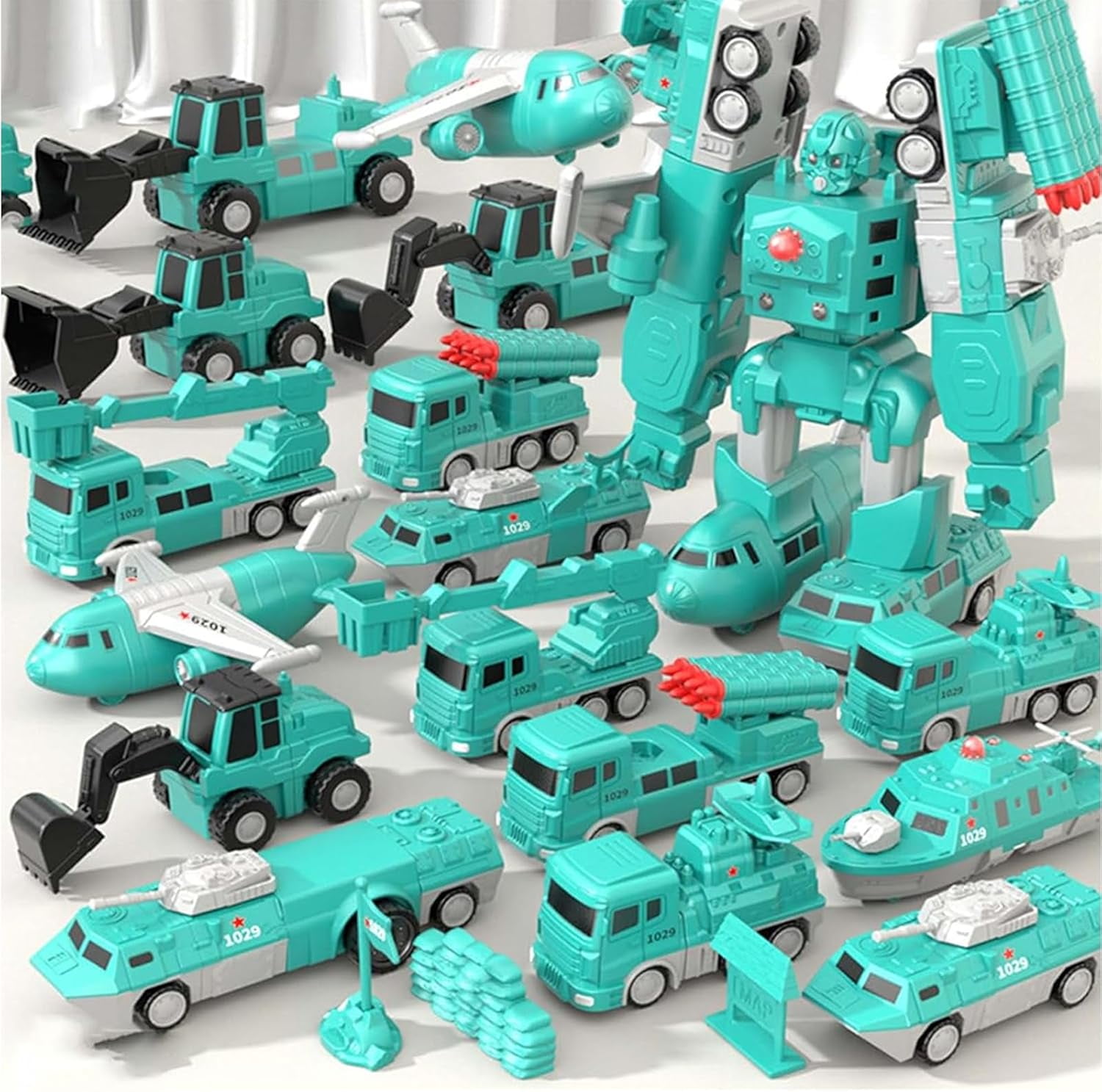 Magnetic Robocar Set, 35PCS with Storage Box, 7-in-1 Transformable ...