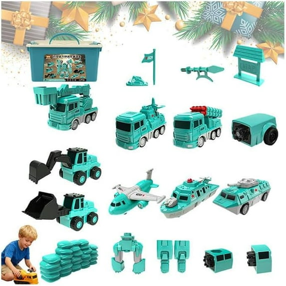 Magnetic Robocar Set, Magnetic Robo Car Set with Storage Box, 7 in 1 ...