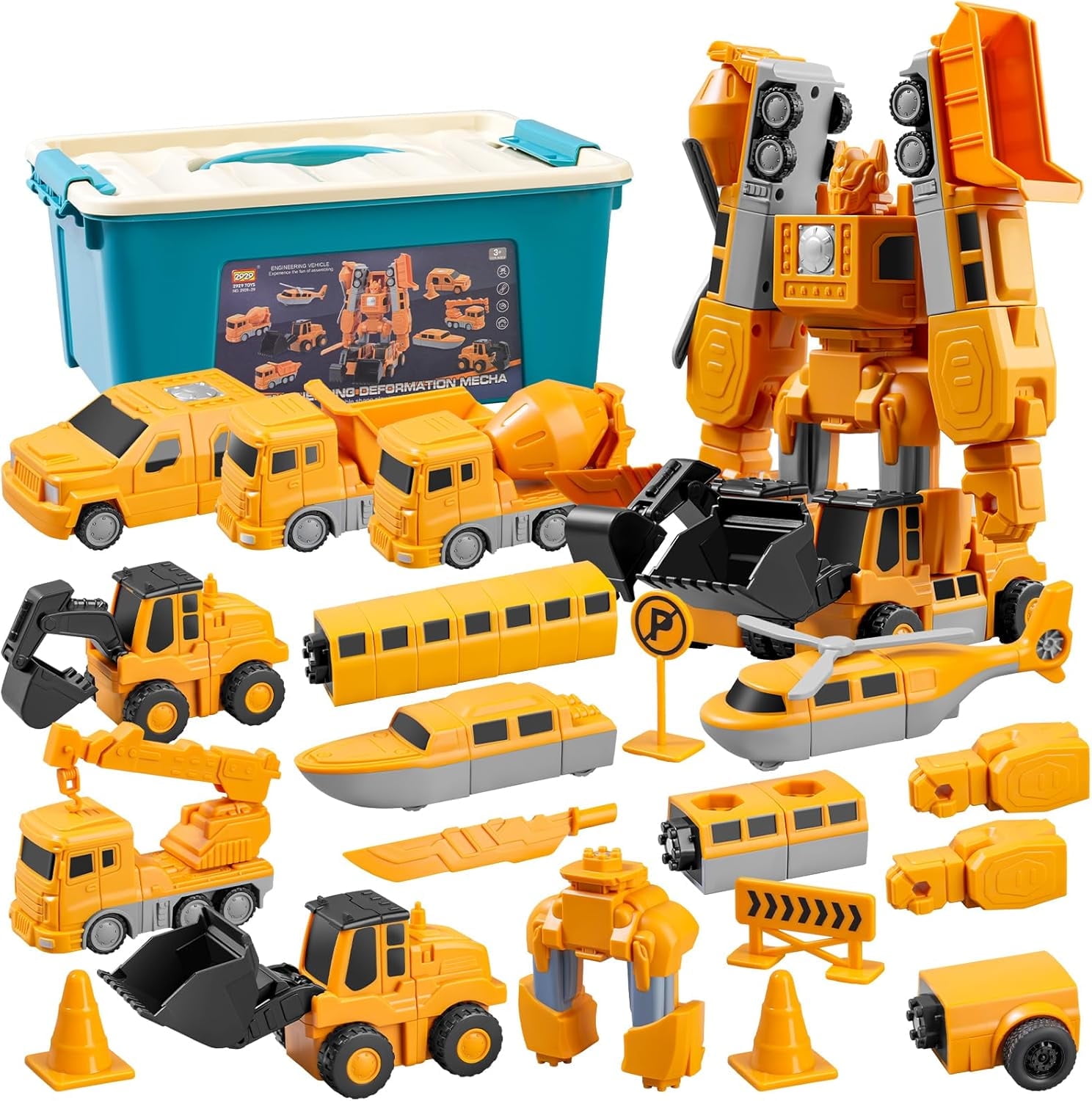 Magnetic Robocar Set, Transform Engineering Car Set, 10-in-1 Assembled ...