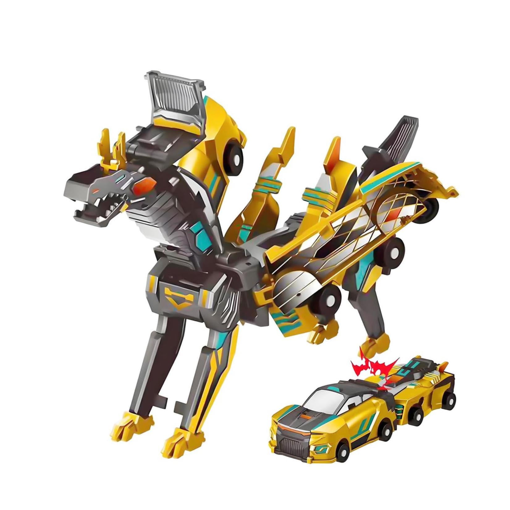 Magnetic Robocar Set,Transformer Toys,Collision Transforming Dinosaur ...