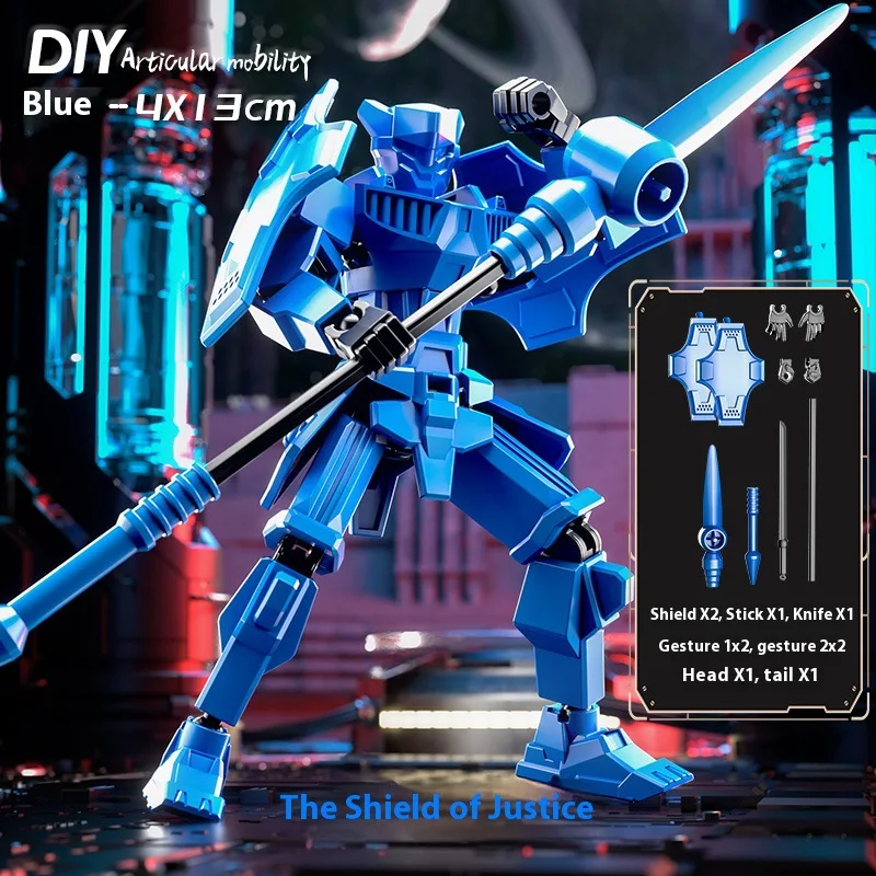 Magnetic Robot 13 Jointed Movable Action Figures Shapeshift Robot 3D ...