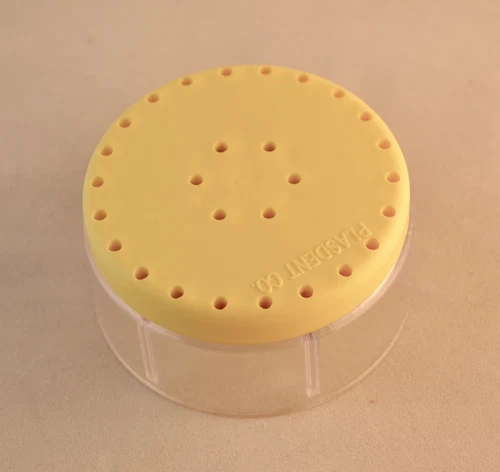 Magnetic Round Dental Lab Bur Block Holder Station Holds 28 Burs ...