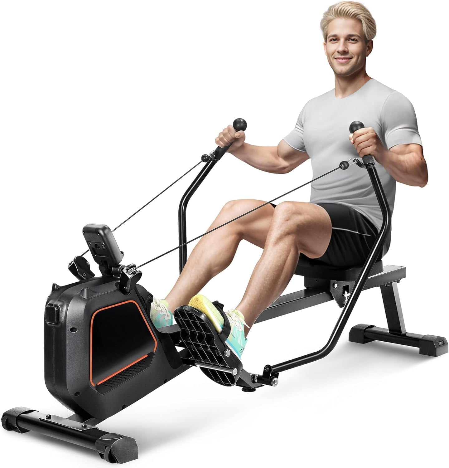 Magnetic Rowing Machine,350 LB Weight Capacity,14-Level Magnetic ...