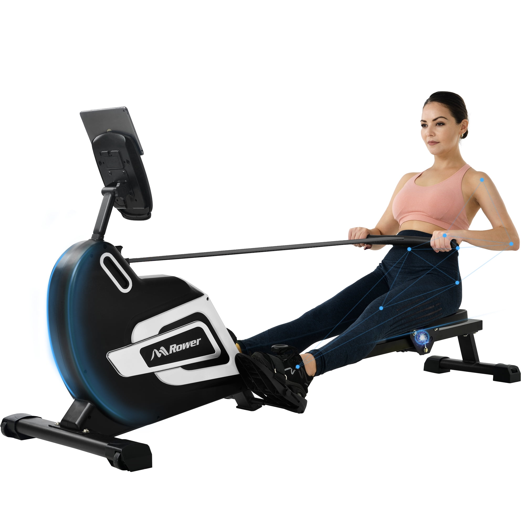 Magnetic Rowing Machine - Folding Rower for Home Gym, 14 Levels of ...