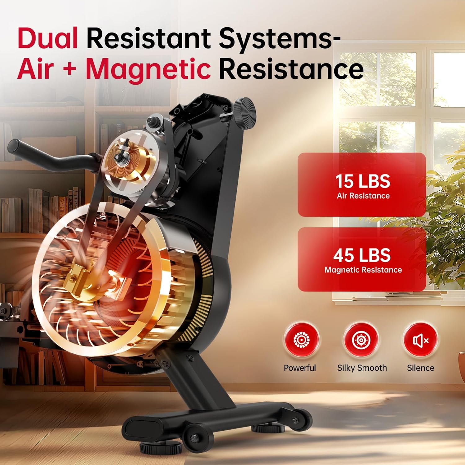 Magnetic Rowing for Home Gym 10-Level Resistance 350LB Load LED Monitor ...
