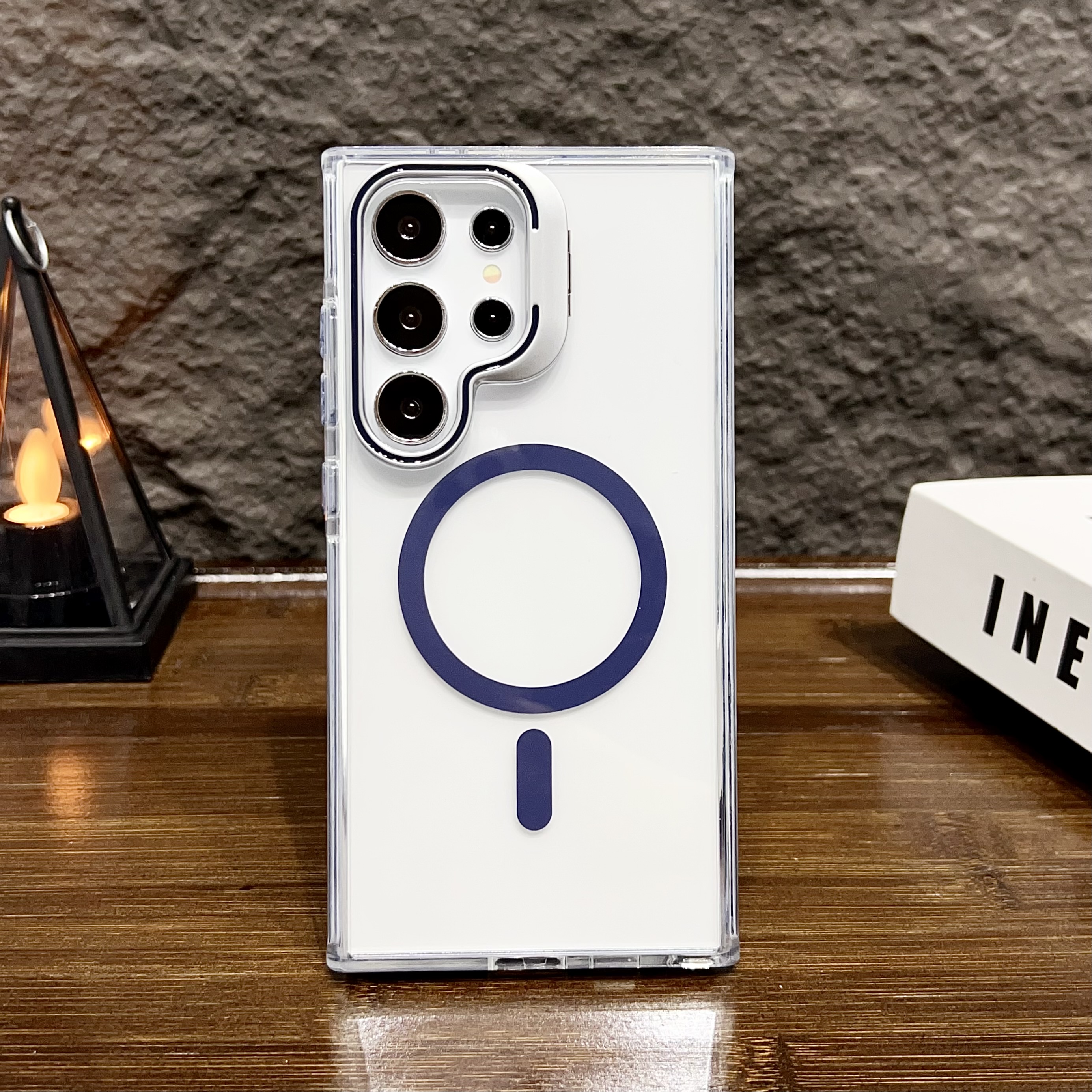 Magnetic for Samsung Galaxy S24 Plus Case, Lens Stand Crystal Clear Not ...