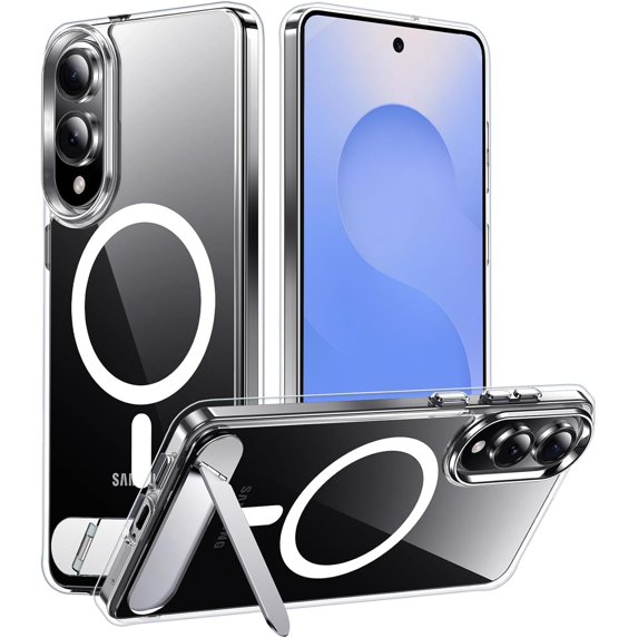 Magnetic for Samsung Galaxy S25 Edge Case Clear, [Innovate Stand ...