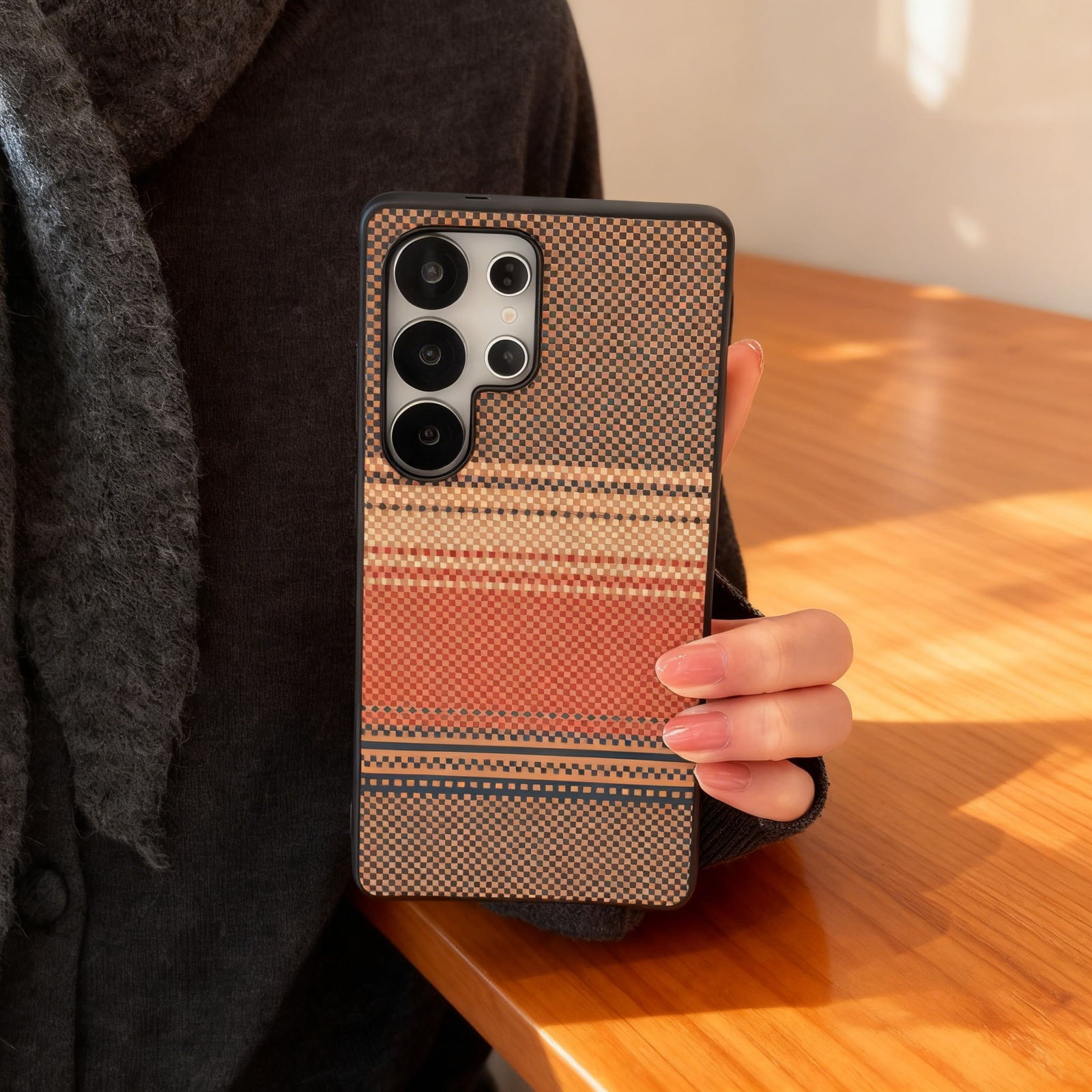 Magnetic For Samsung Galaxy S25 FE Phone Case,Gradient Fiber Pattern ...