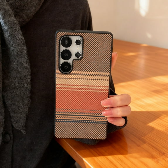 Magnetic For Samsung Galaxy S25 FE Phone Case,Gradient Fiber Pattern ...