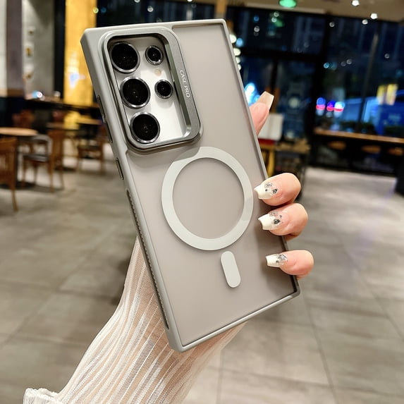 Magnetic for Samsung Galaxy S25 Ultra Frosted Case,[Built-in Invisible ...