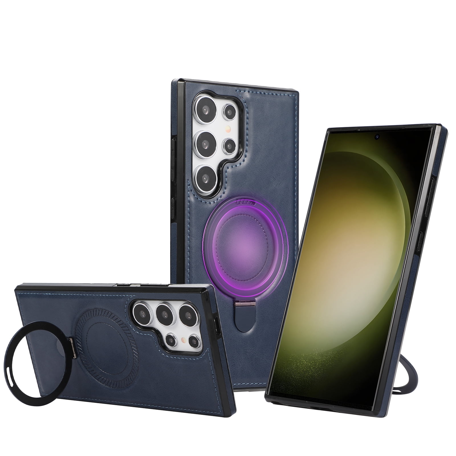 Magnetic for Samsung Galaxy S25 Ultra Vintage PU Leather Case, Business ...