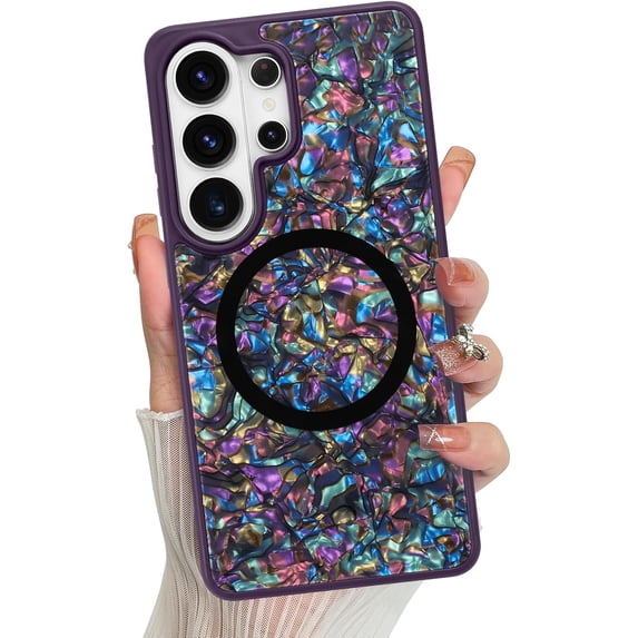 Magnetic for Samsung Galaxy S26 Ultra Case Glossy Abalone Pearl Shell ...