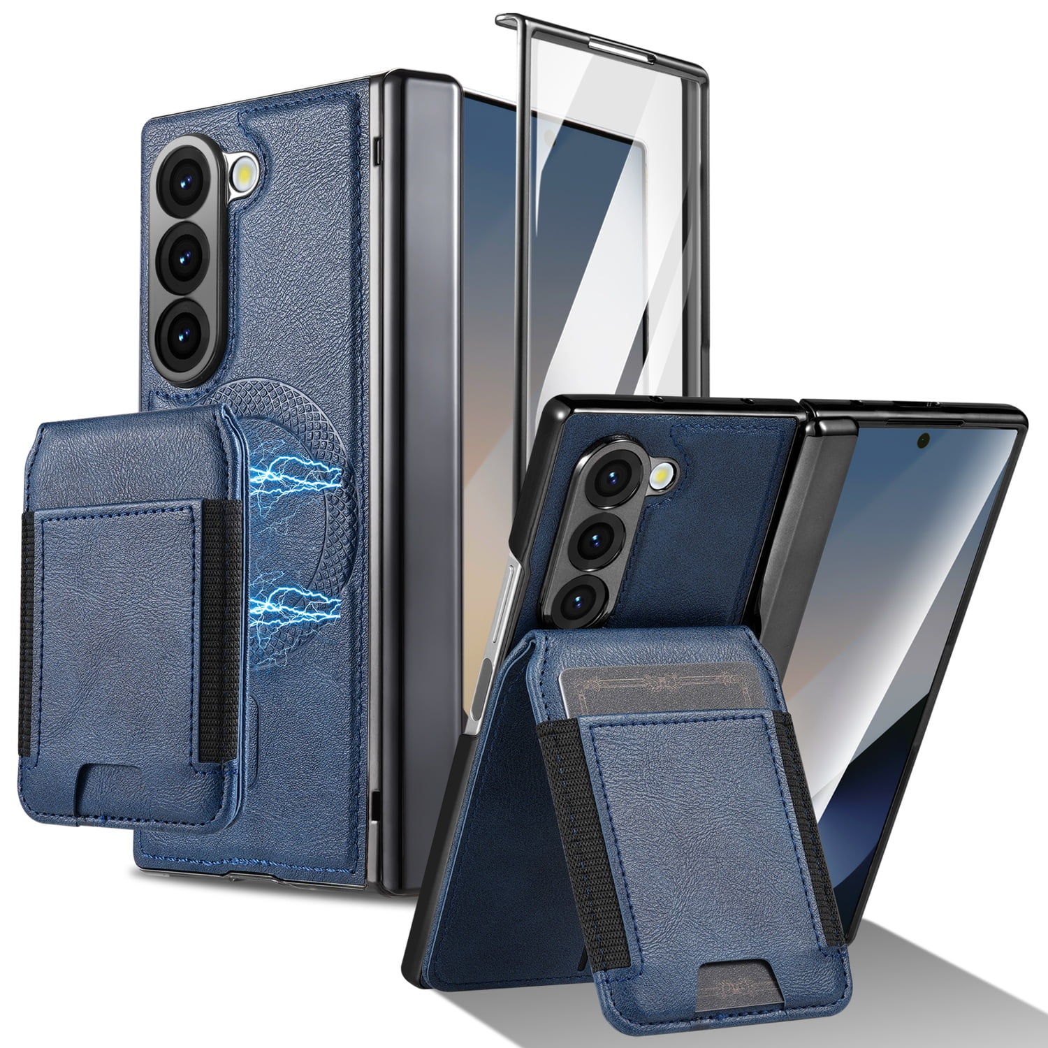 Magnetic for Samsung Galaxy Z Fold 4 Case with HD Tempered Glass Film ...